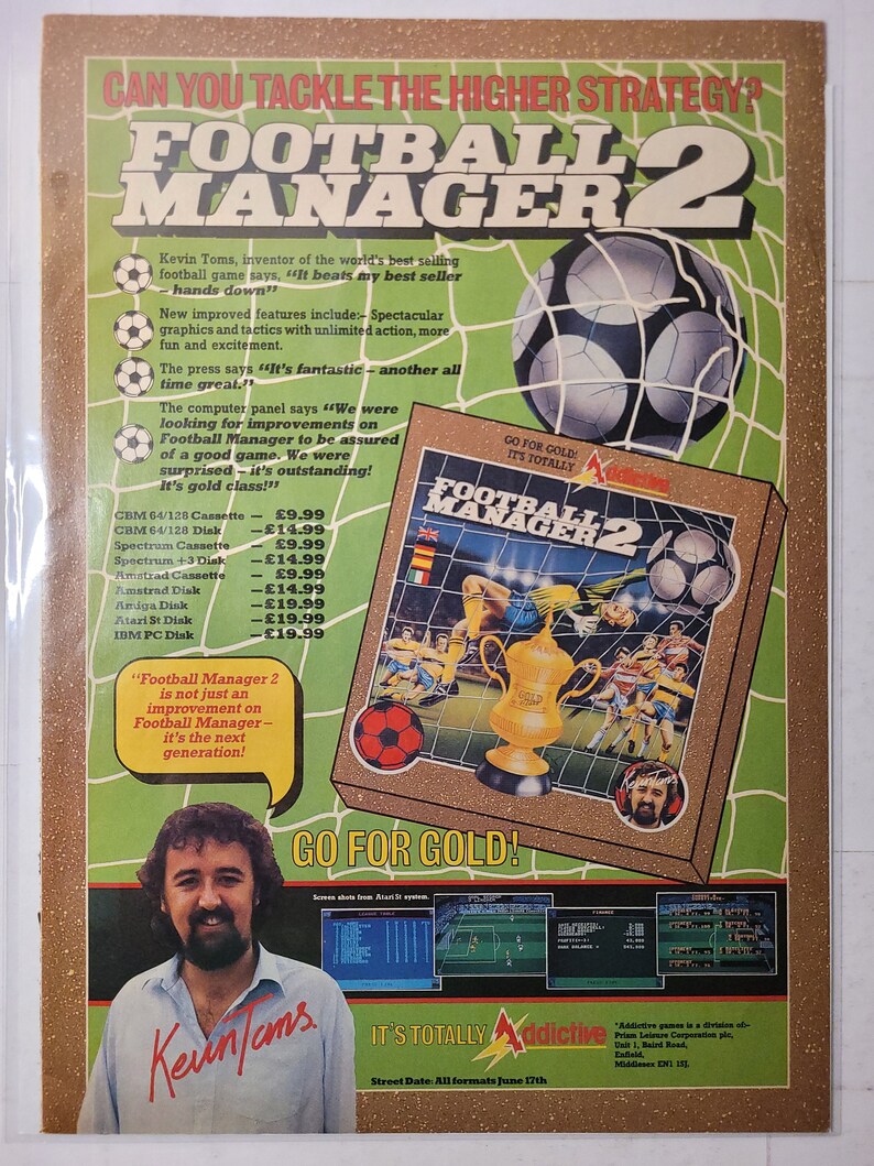 Vintage UK Football Manager 2 Football / Soccer Video Game ...