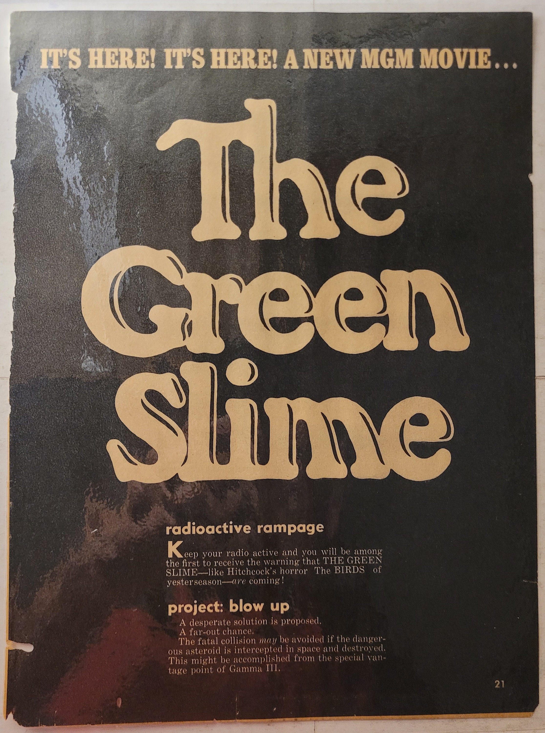 Green Slime Movie Poster