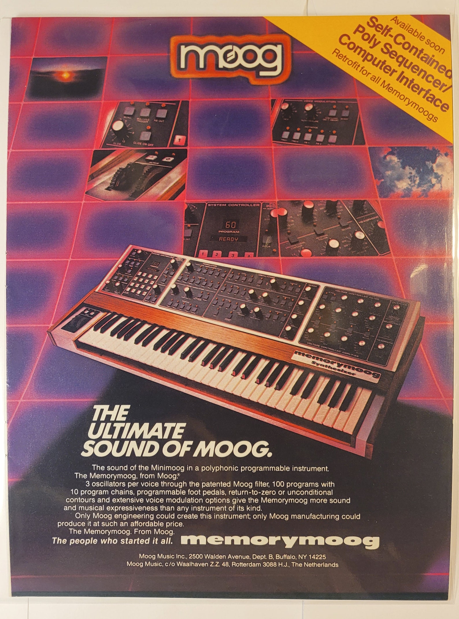 Vintage 1980s MOOG Memorymoog Synthesizer Magazine Advertisement - Etsy