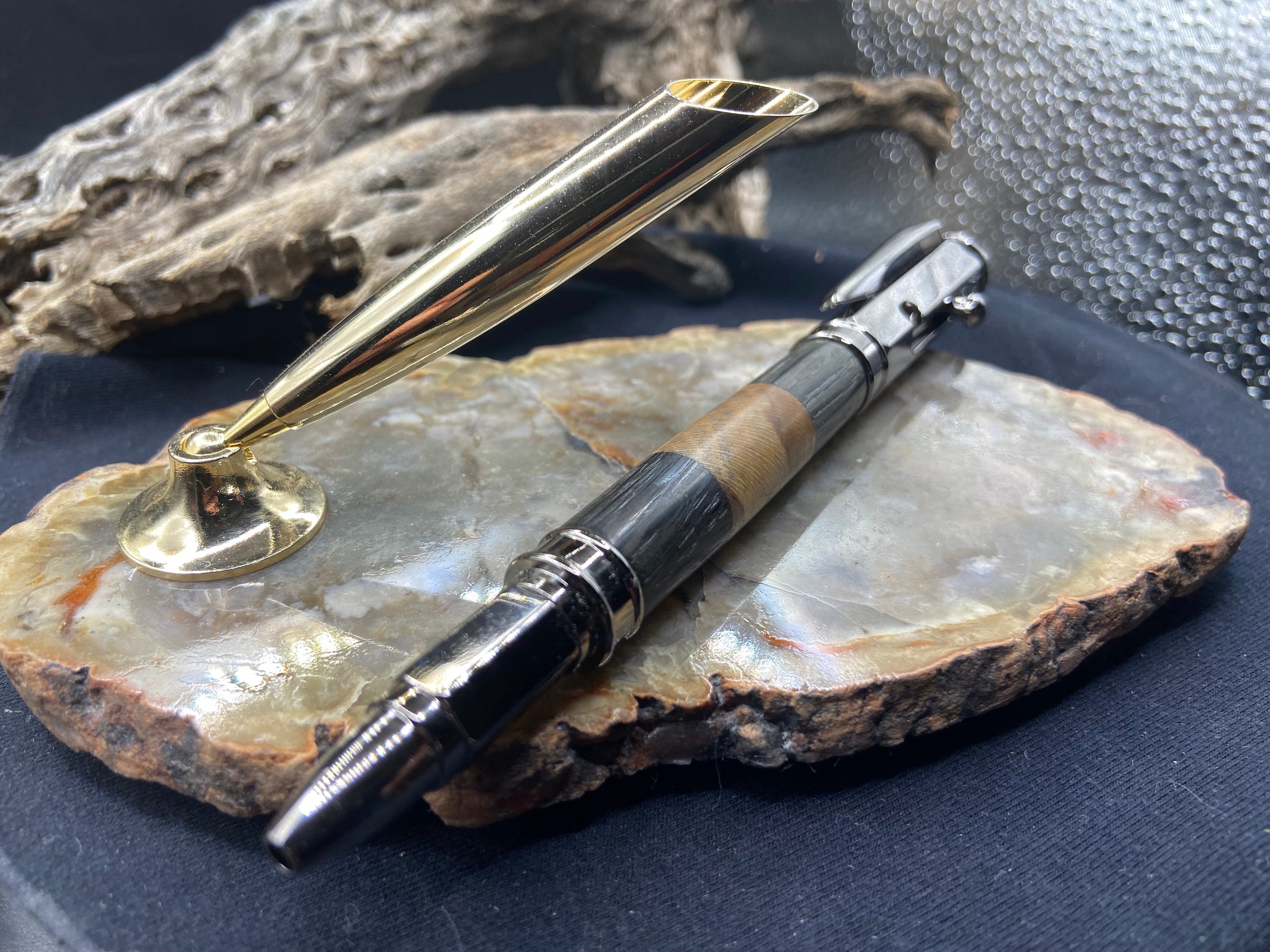 Dinosaur Dung Executive Desk Pen Holder, Coprolite Gemstone Executive ...