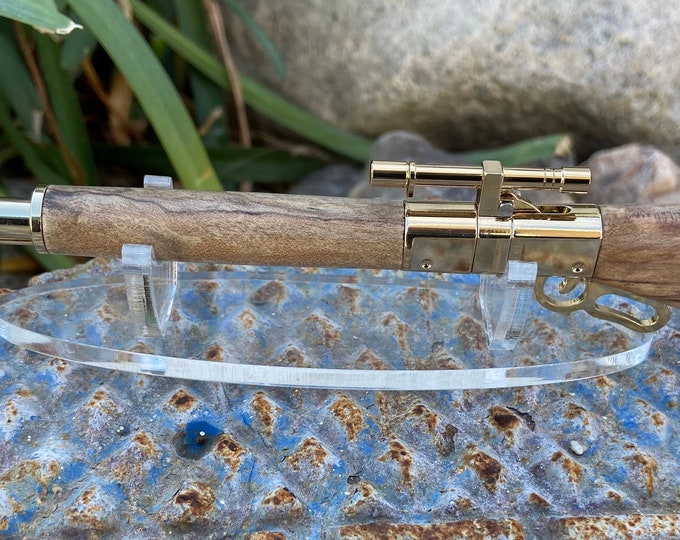 Custom Lever Action Rifle Pen With Spalted Tamarind Stock and Barrel ...