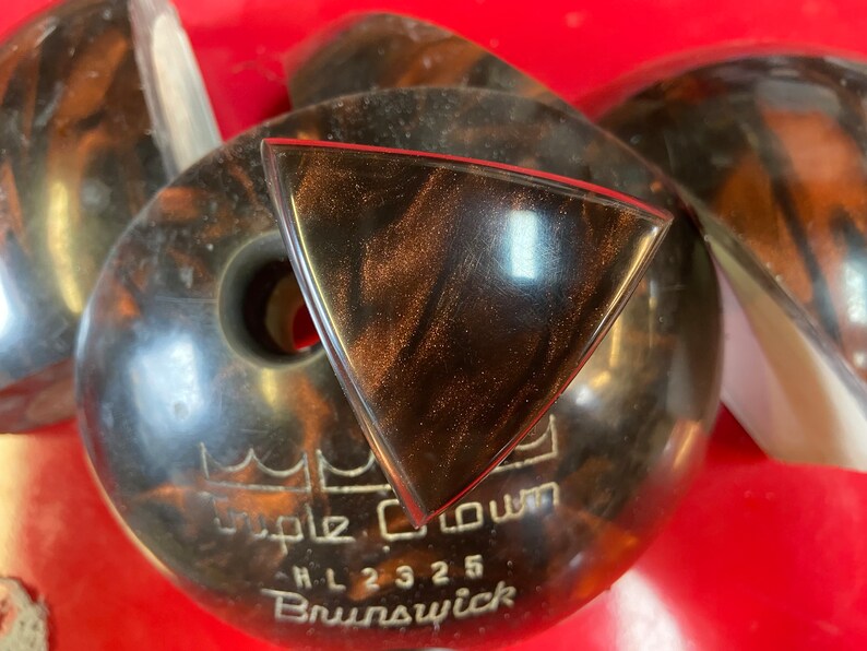 Vintage Bowling Ball in Rare Triangle Shape, Unique Bowlerite Gift ...