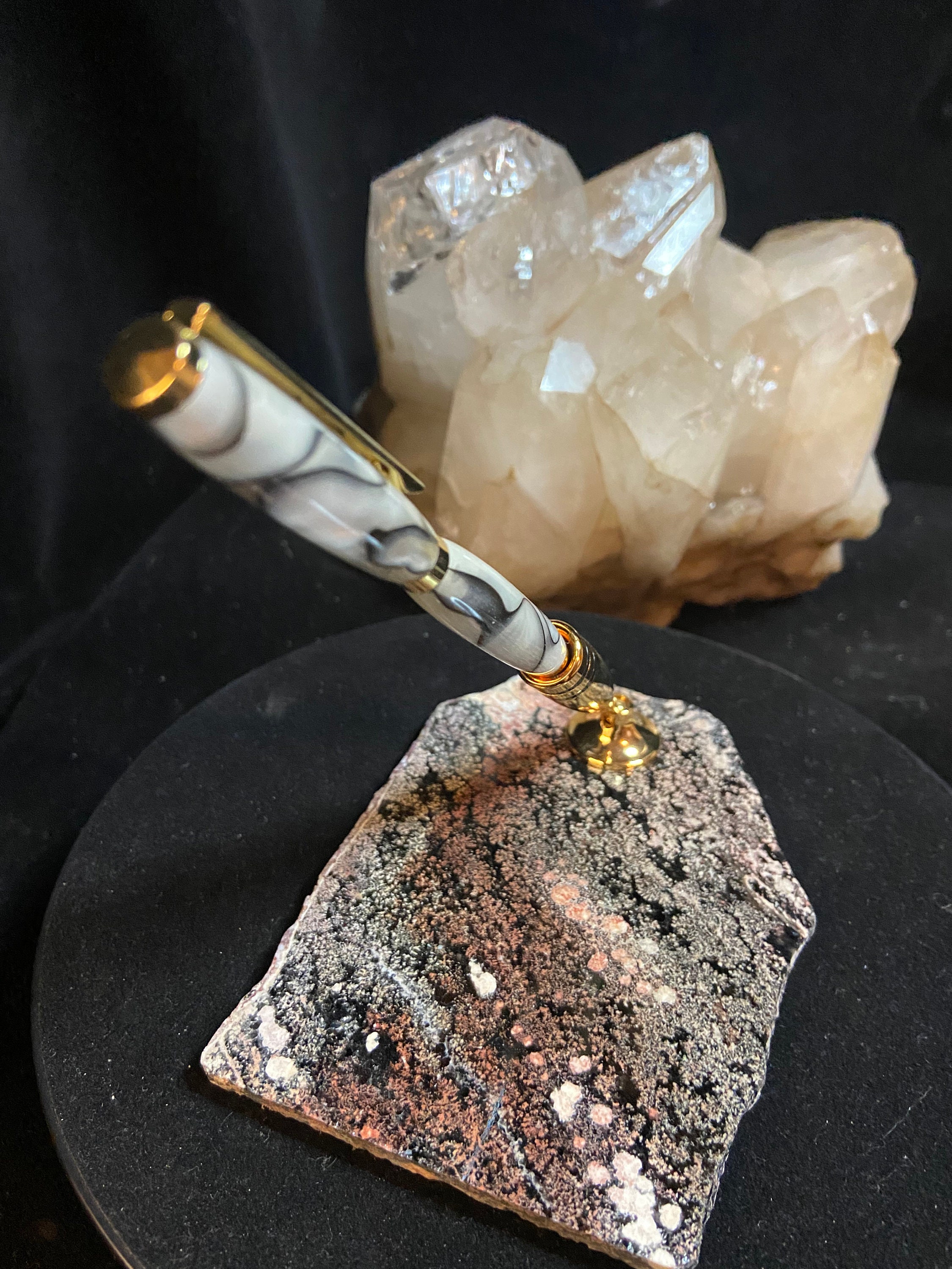 Firework Obsidian Polished Slab With Pen Funnel and Slimline - Etsy