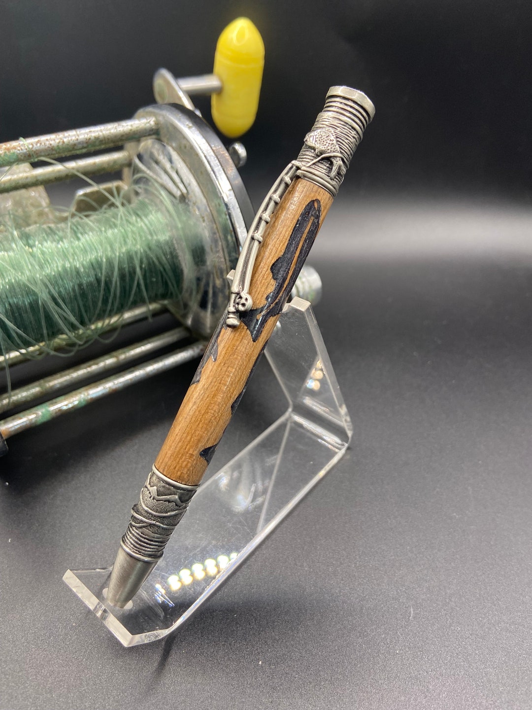 Custom Antique Pewter Fly Fishing Pen - Etsy
