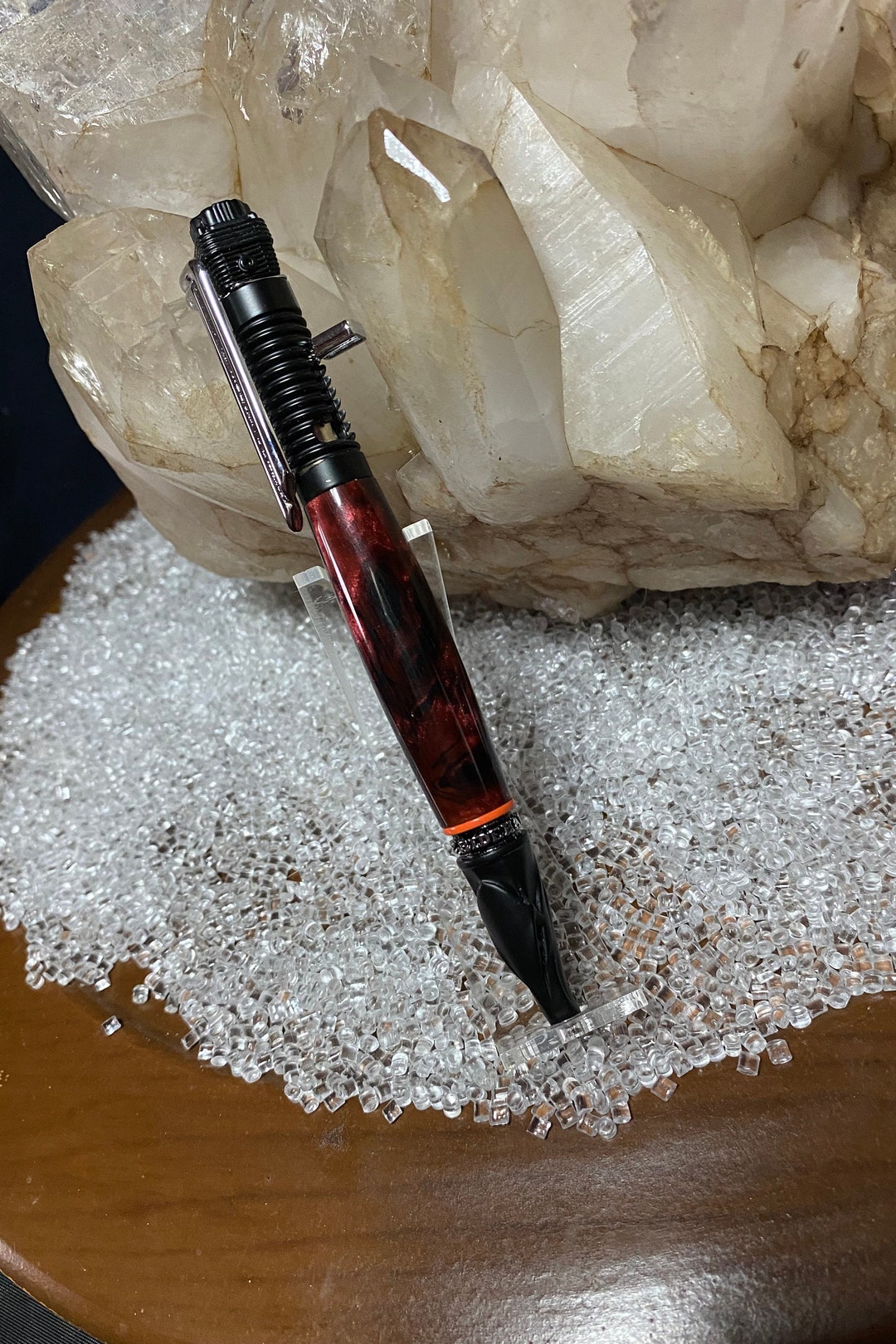 Custom Motorcycle Kickstart Pen! Carolina Swirl Acrylic Motorcycle Pen ...