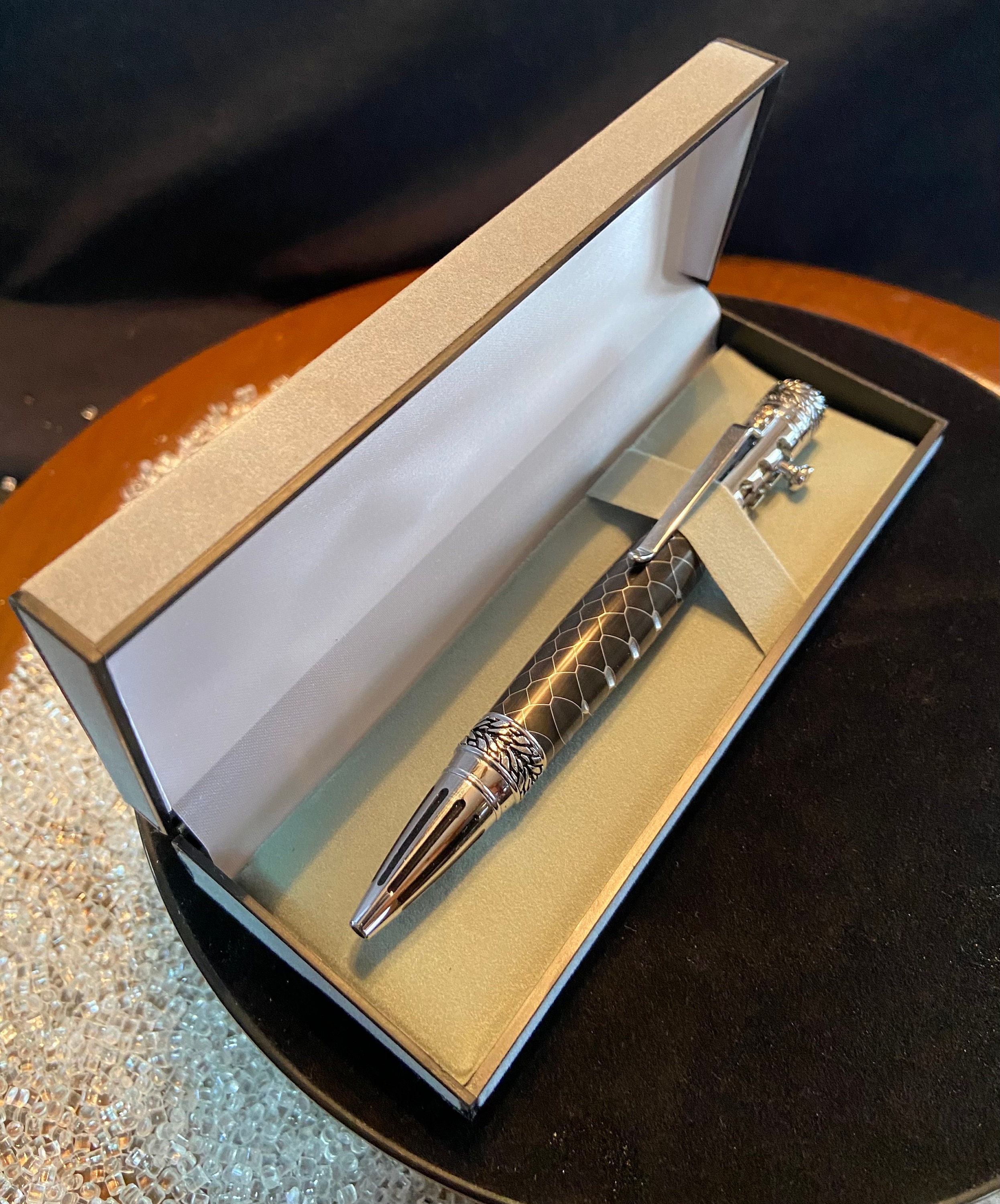 Custom Chrome Gear Shift Pen With Aluminum Honeycomb Barr Also - Etsy