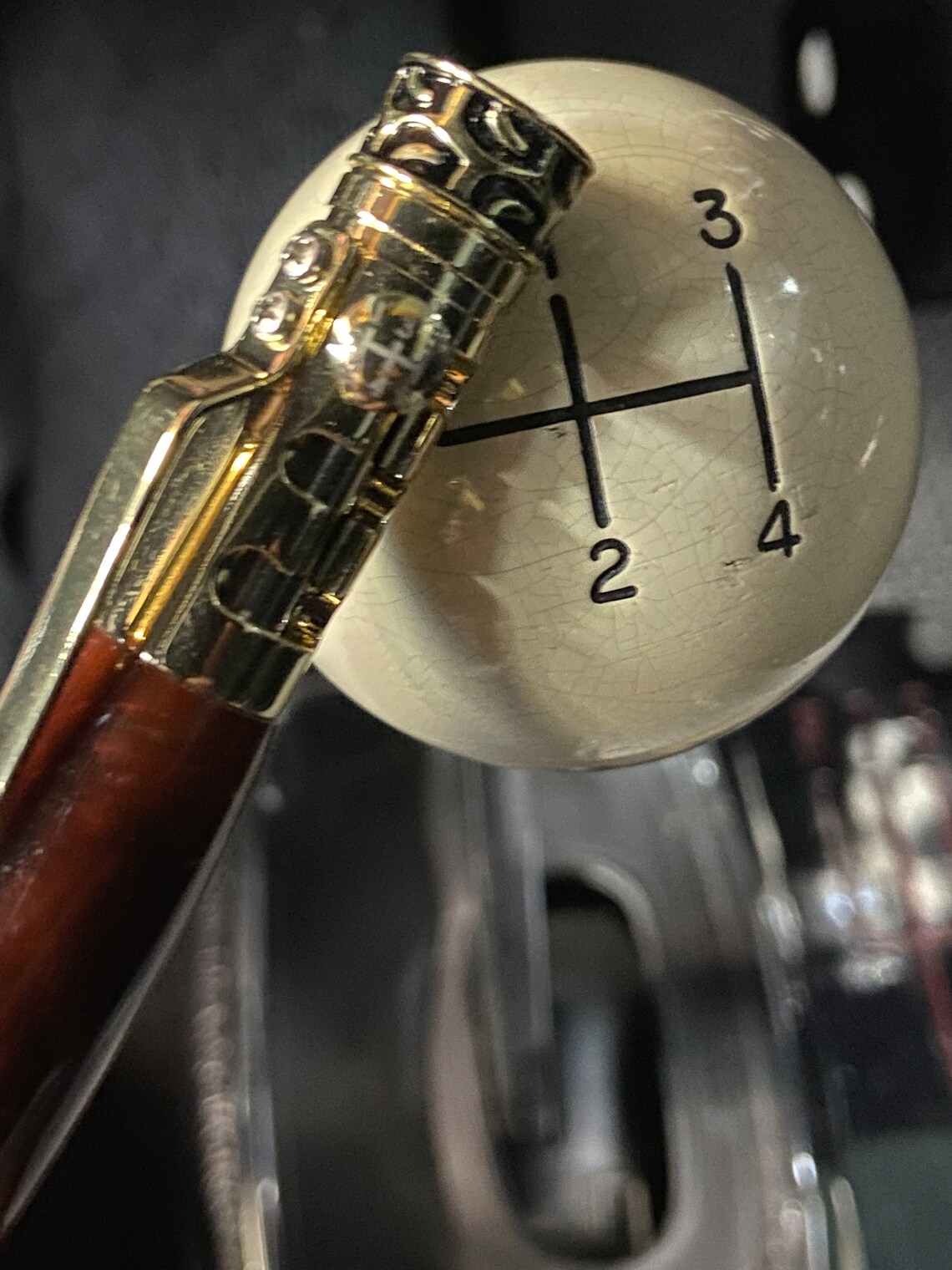 Mini Chrome Gear Shift Pen Only 41/8 Inch Long With a Brown - Etsy