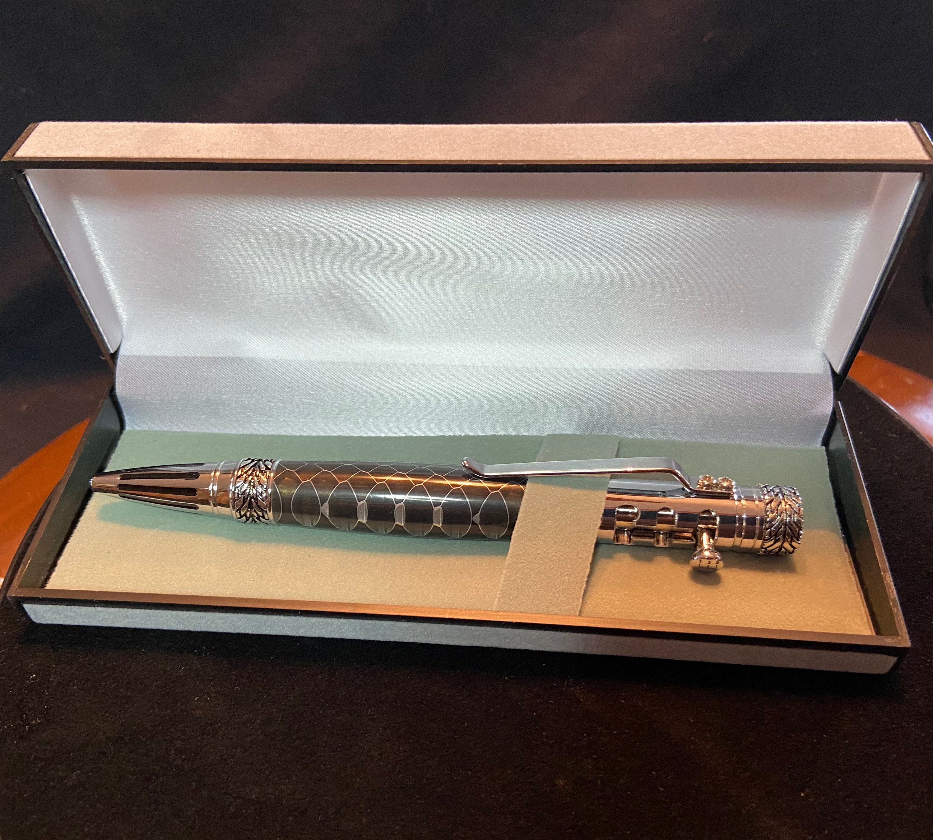 Custom Chrome Gear Shift Pen With Aluminum Honeycomb Barr Also - Etsy