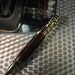 Mini Chrome Gear Shift Pen Only 41/8 Inch Long With a Brown and Gold ...