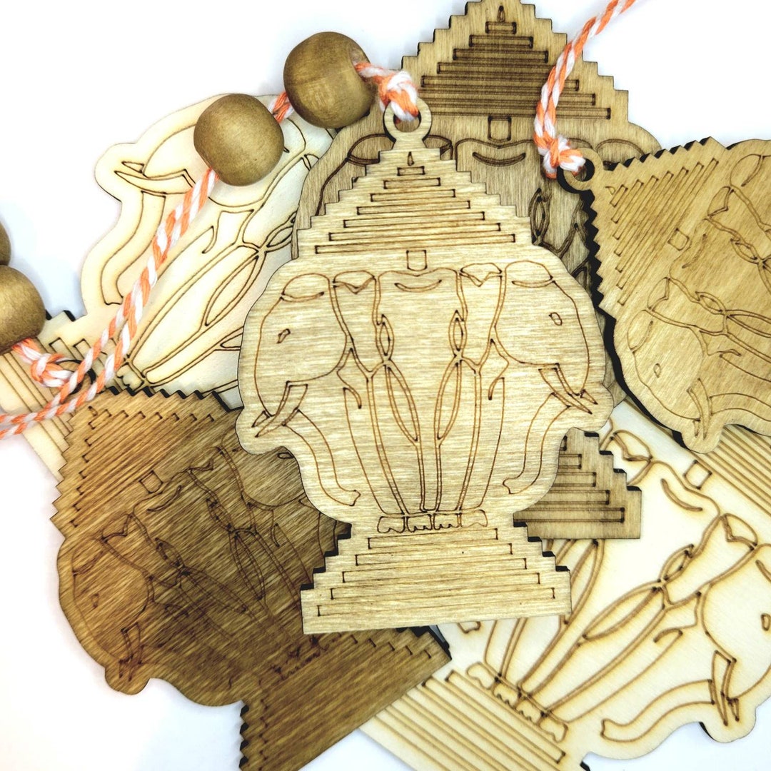 Thai/lao Three Headed Elephant Rear View Mirror Hanger/ Christmas ...