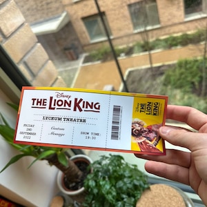 Custom Theatre Tickets Fake | Surprise Theatre Ticket | Ticket Show ...