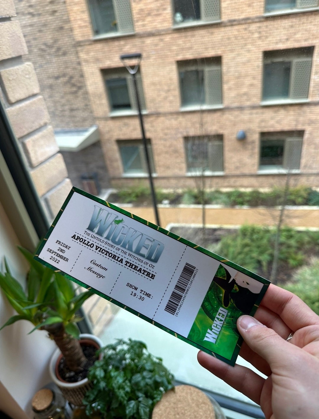 Wicked the Musical Custom Theatre Ticket | Fake | Surprise Theatre ...