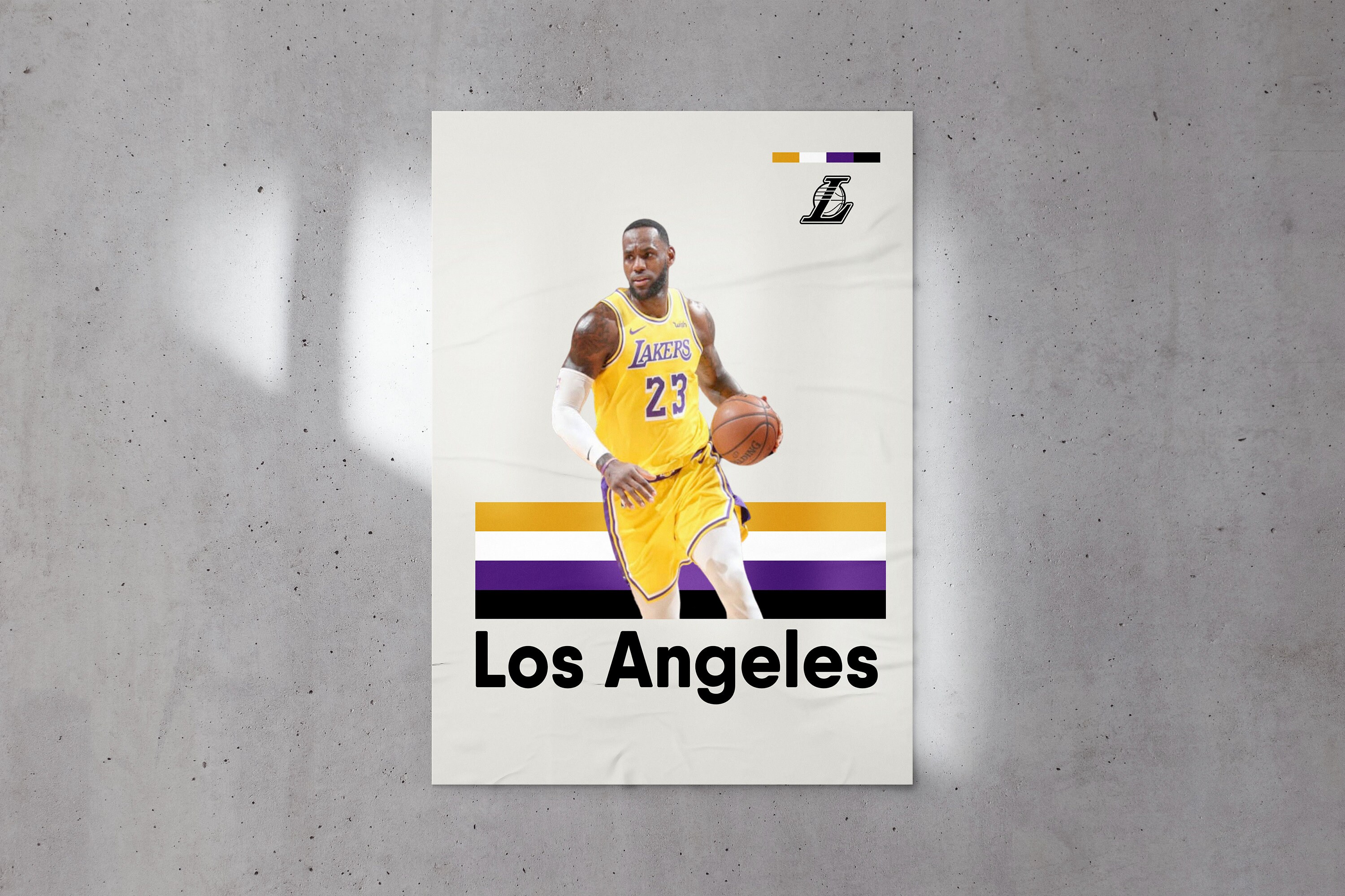 Lebron James Digital Art Print, Modern Art, Lakers Digital Decor, Man ...