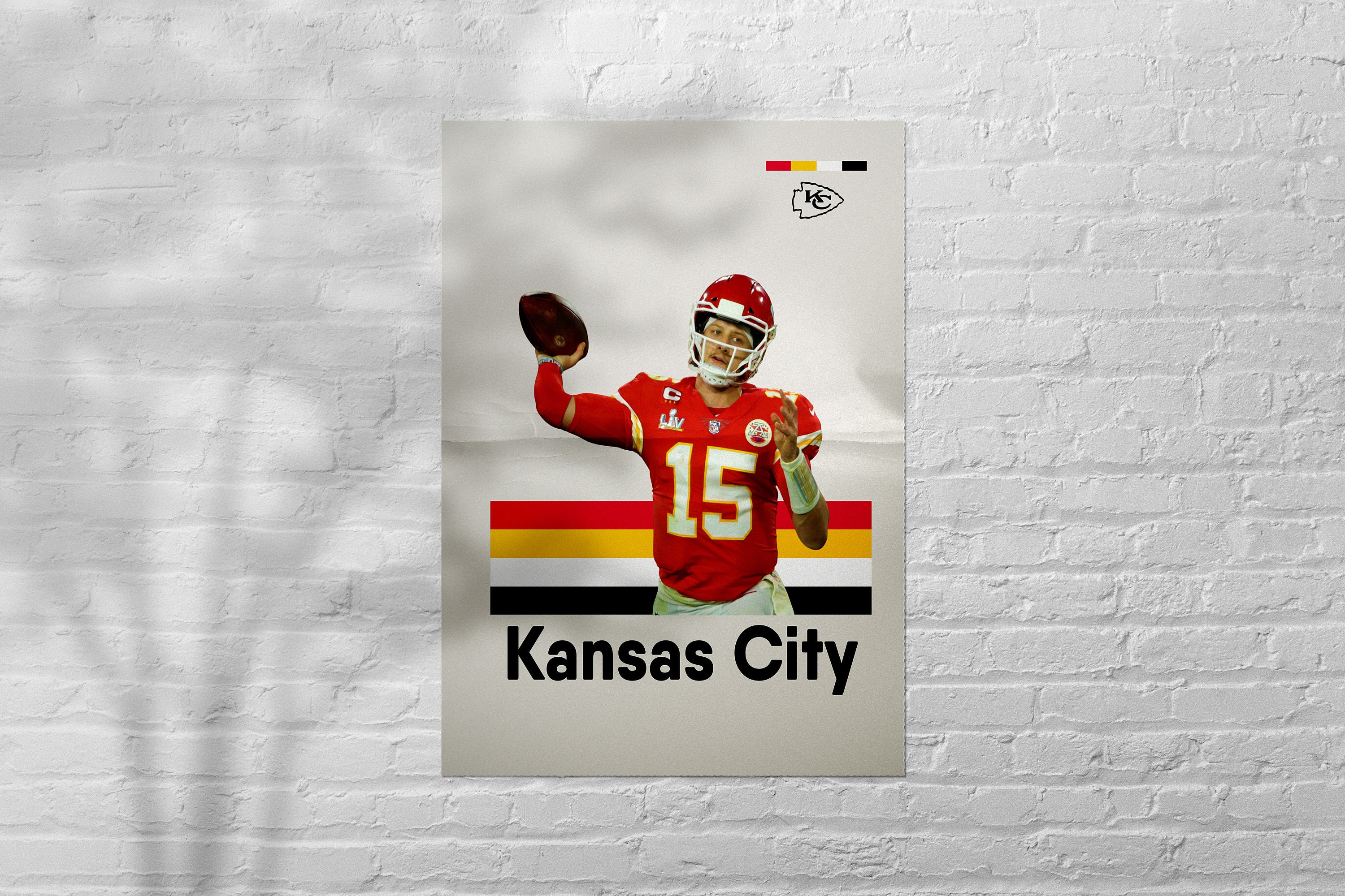 Patrick Mahomes Digital Art Print, Modern Art, Kansas City Chiefs ...