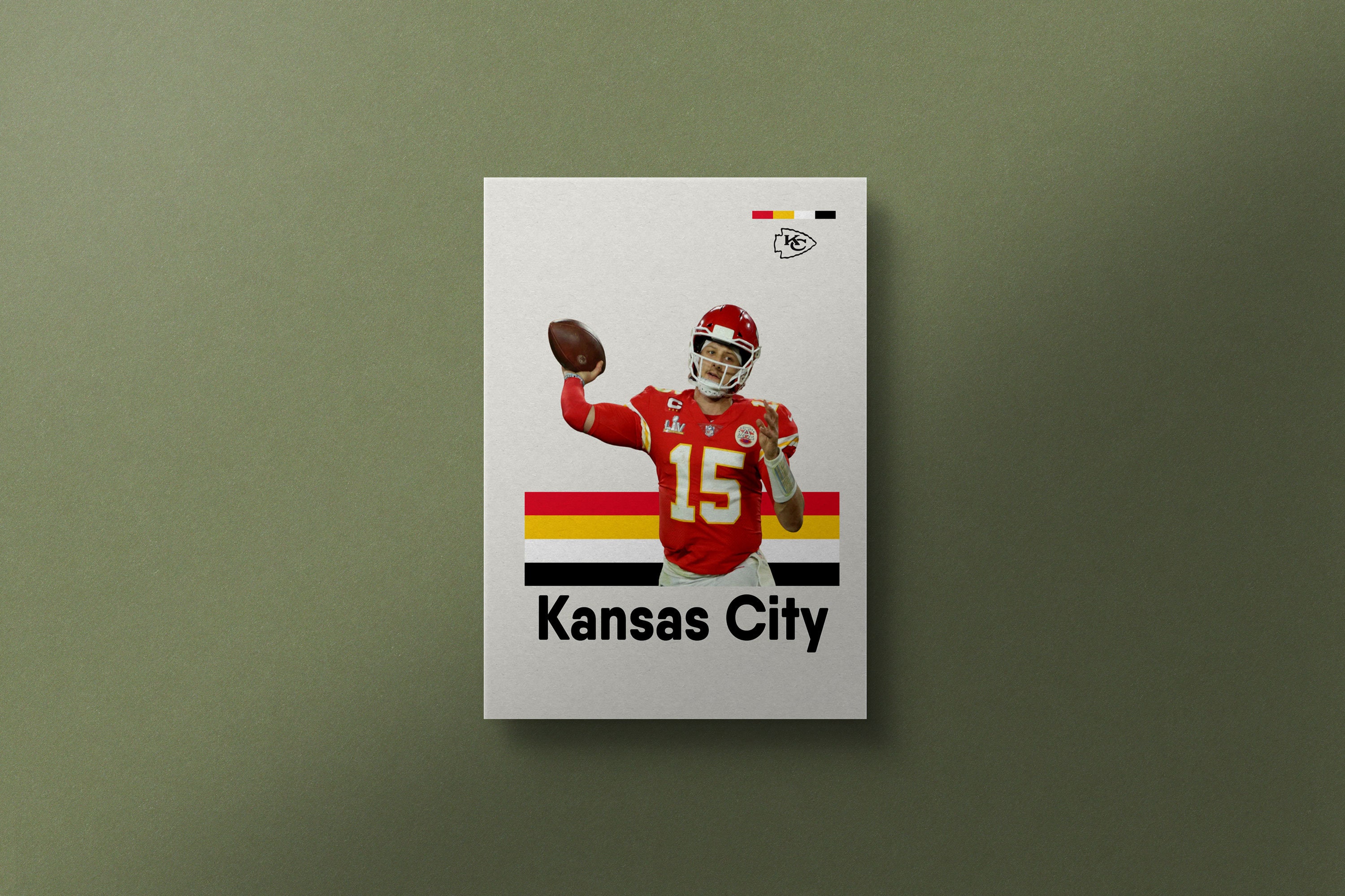 Patrick Mahomes Digital Art Print, Modern Art, Kansas City Chiefs ...