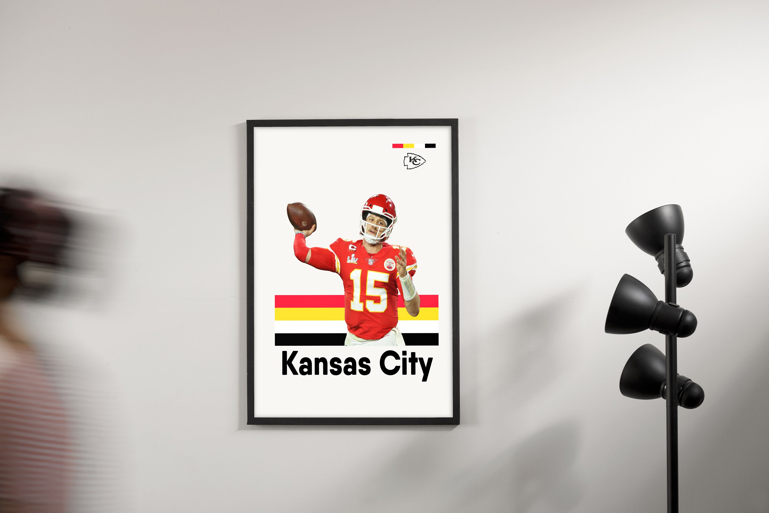 Patrick Mahomes Digital Art Print, Modern Art, Kansas City Chiefs ...