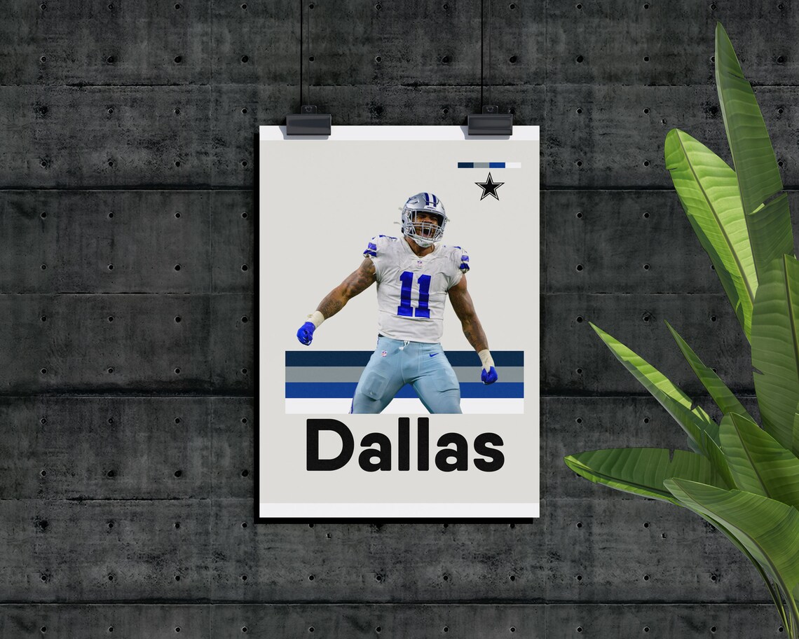 Micah Parsons Digital Art Print, Modern Art, Dallas Cowboys Digital ...