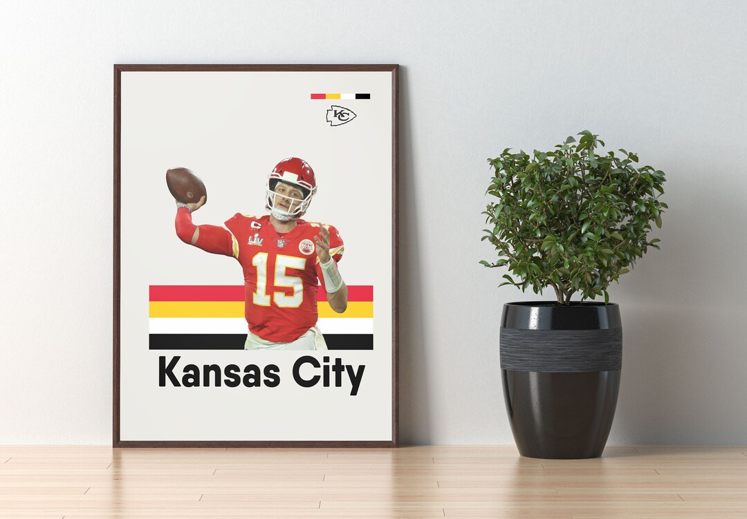 Patrick Mahomes Digital Art Print, Modern Art, Kansas City Chiefs ...