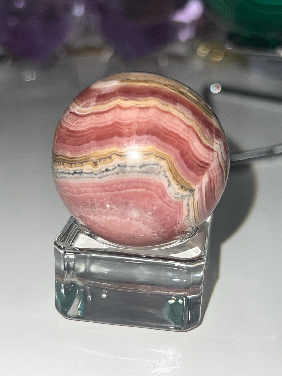Rhodochrosite Sphere - Etsy