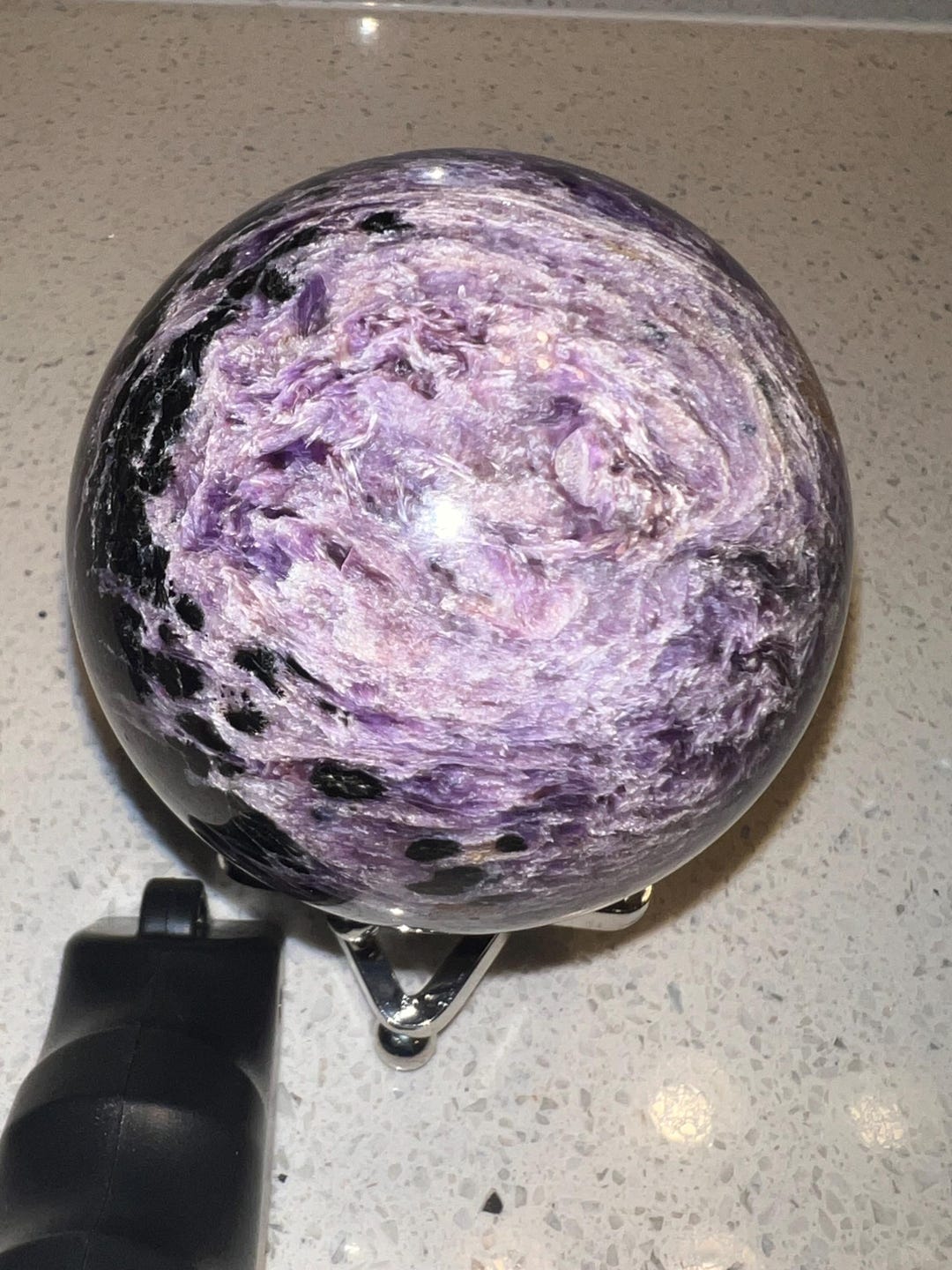 Charoite Sphere Giant HQ - Etsy