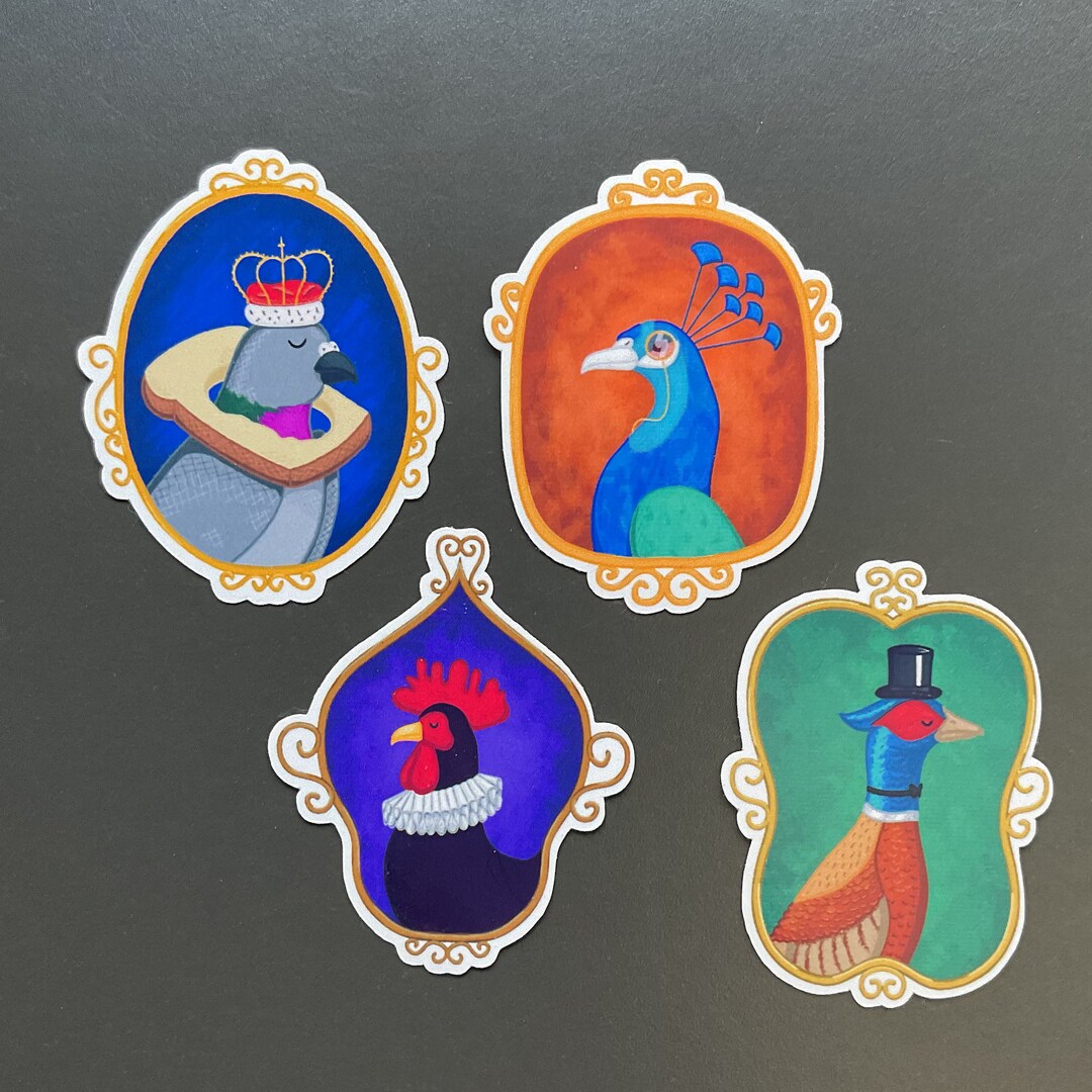 Royalty Birds Sticker Collection - Etsy