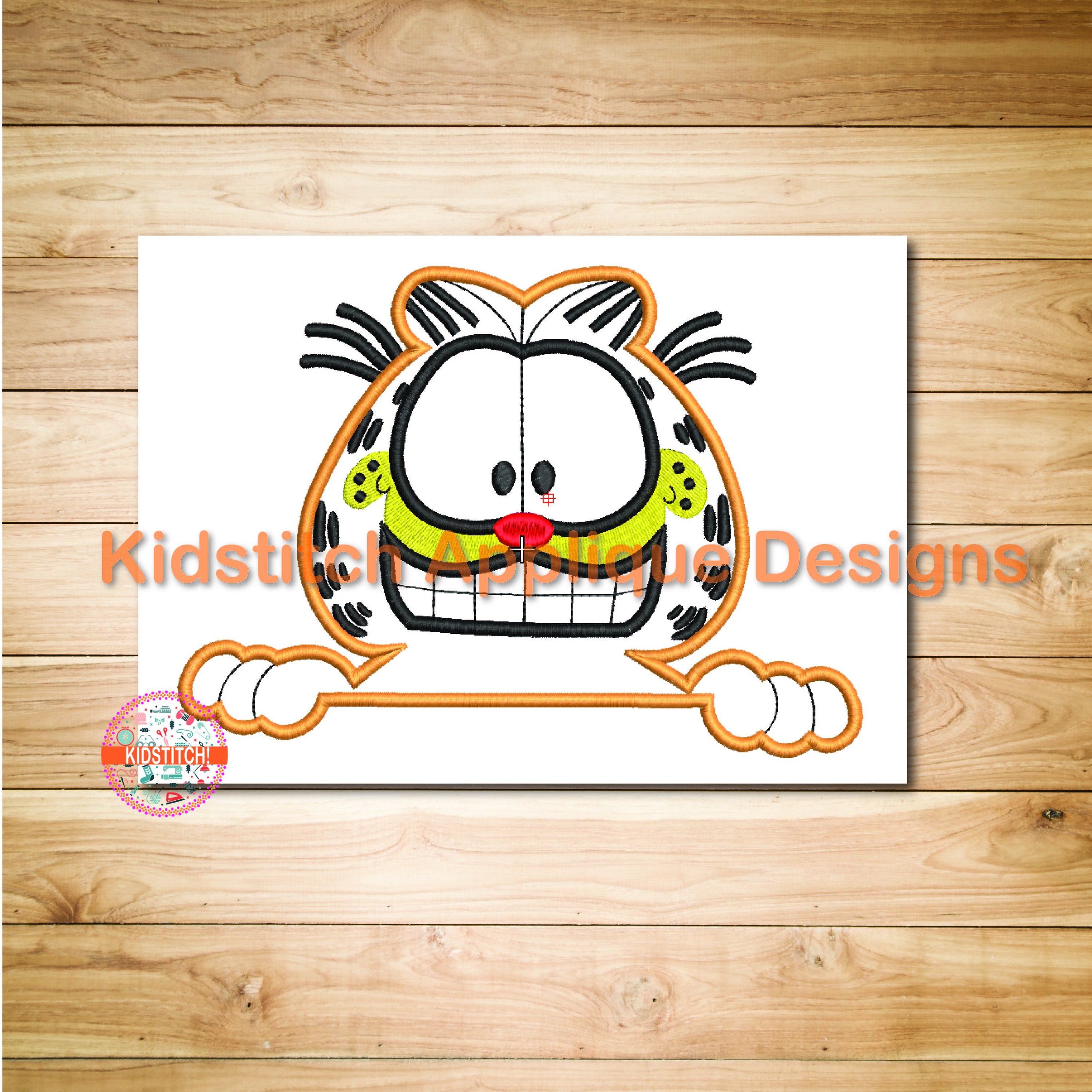 Garfield Digital Machine Embroidery Applique Design, Garfield Applique ...