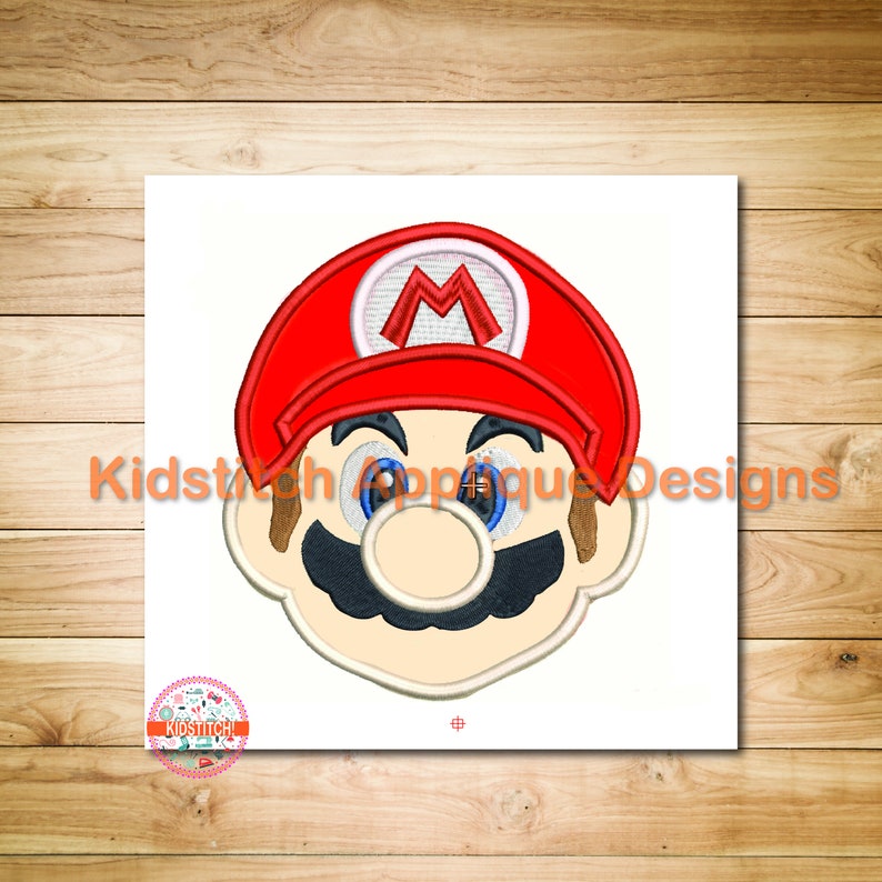 Super Mario Head Digital Machine Embroidery Applique Design - Etsy
