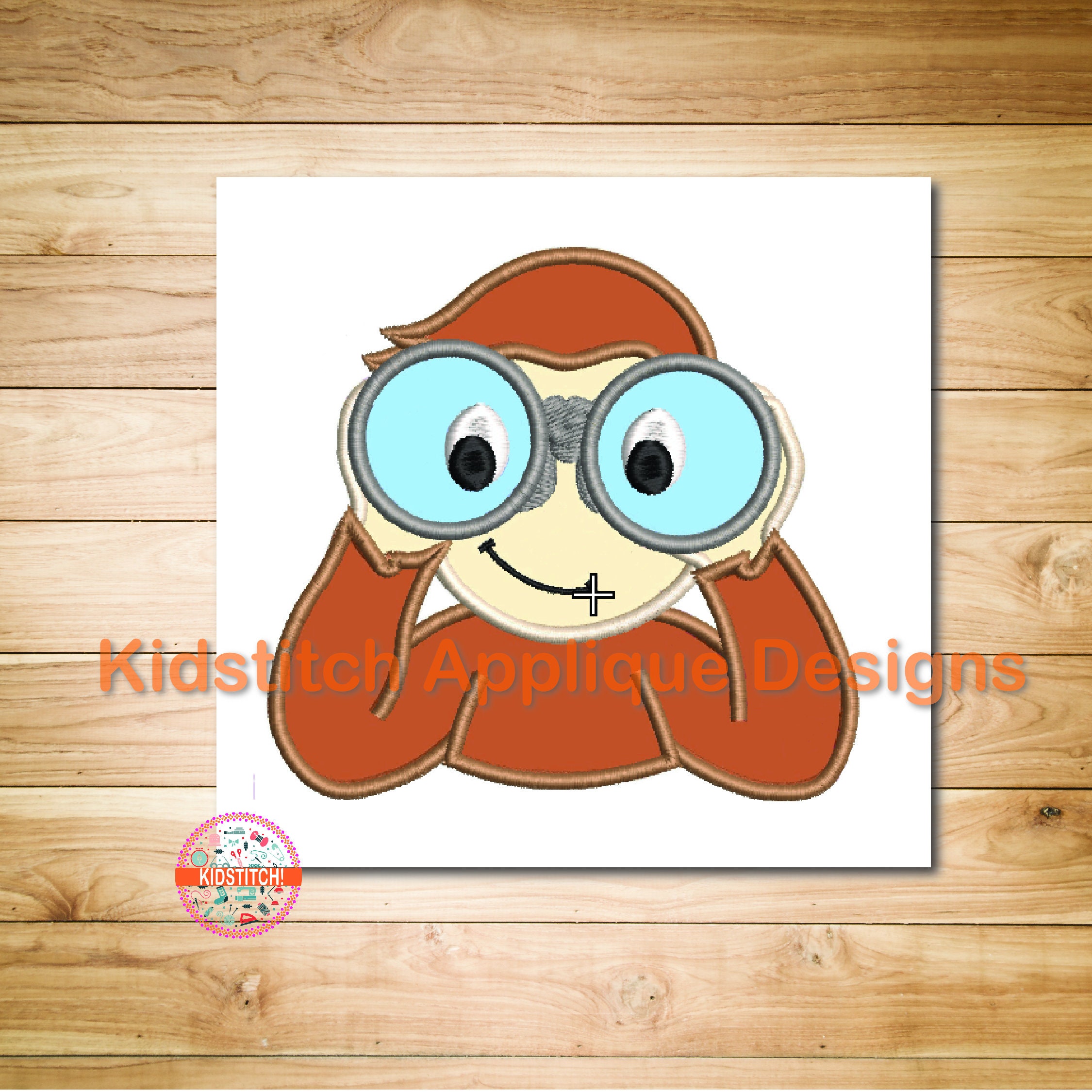 Curious George Digital Machine Embroidery Applique Design, Monkey ...