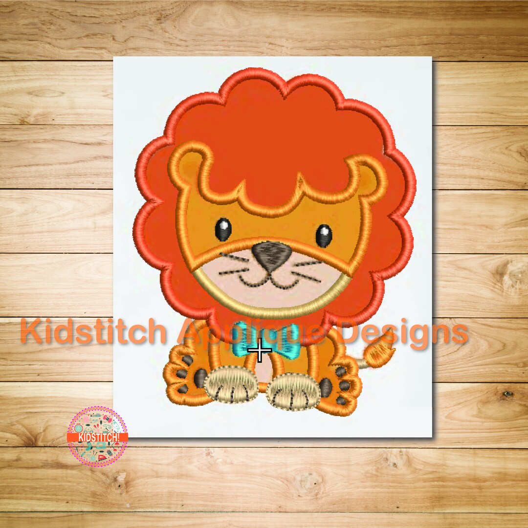 Lion Baby Digital Machine Embroidery Applique Design, Lion Applique 3 ...