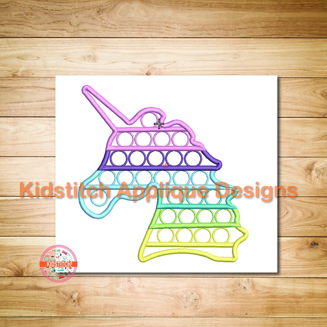 Unicorn Pop It Digital Machine Embroidery Applique Design, Pop It ...