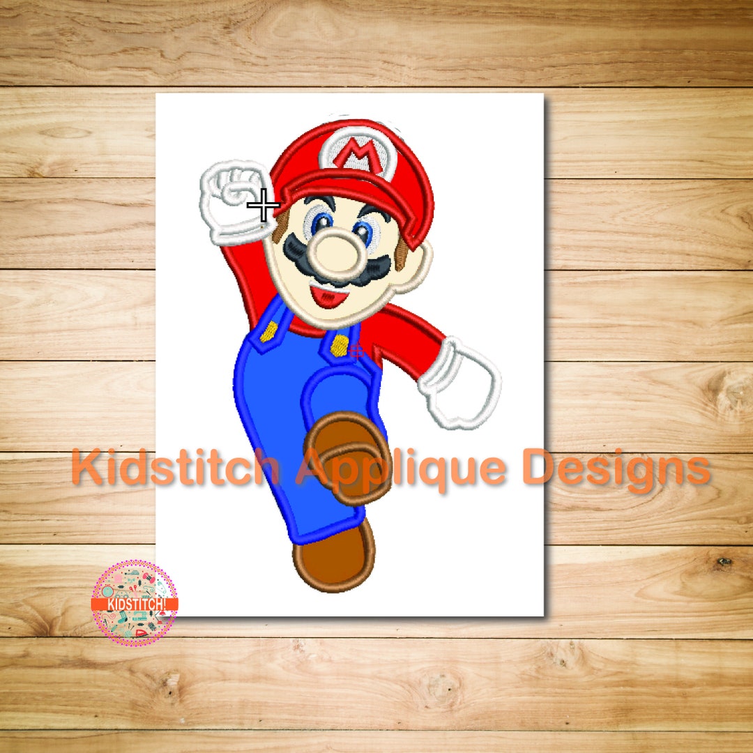 Super Mario Applique Digital Machine Embroidery Mario Applique Design 3 ...