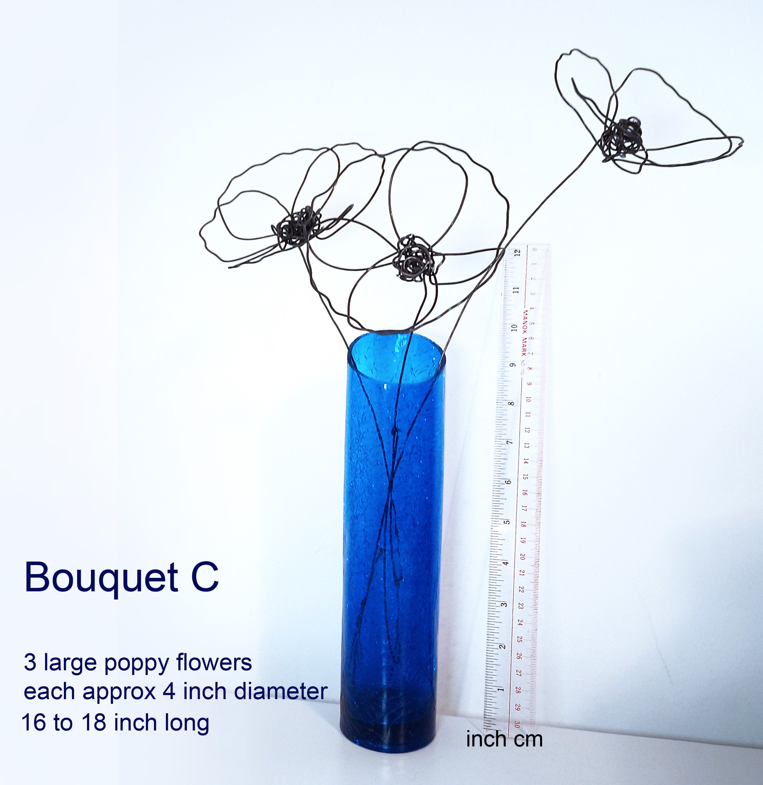 Mix and Match 3D Wire Flowers/steel Wire Flower Bouquet/metal Flower ...