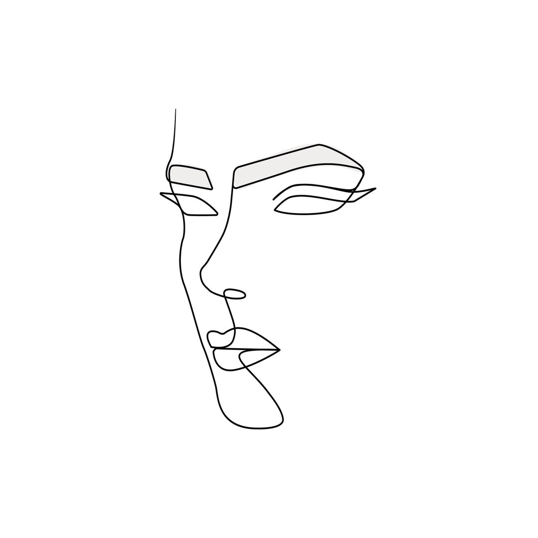 Minimalistic Neutral Woman's Face Line Art, Wall Art, Downloadable ...