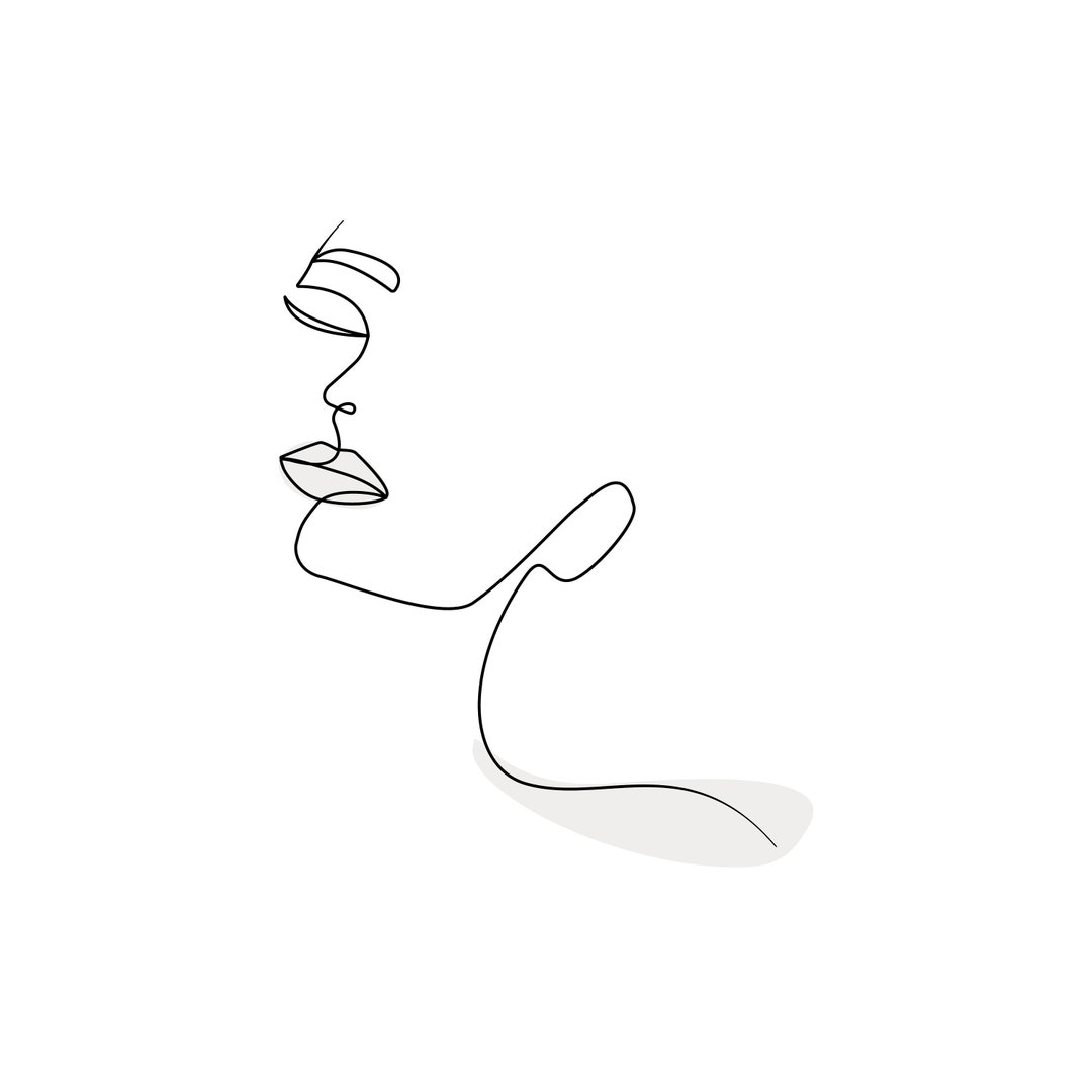 Minimalistic Neutral Woman's Face Line Art, Wall Art, Downloadable ...