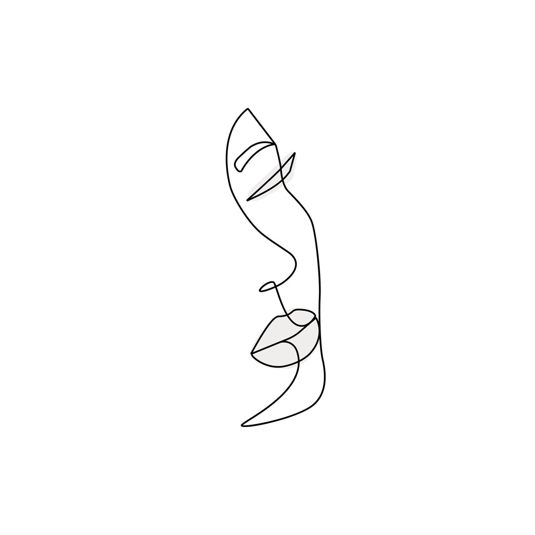Minimalistic Neutral Woman's Face Line Art, Wall Art, Downloadable ...