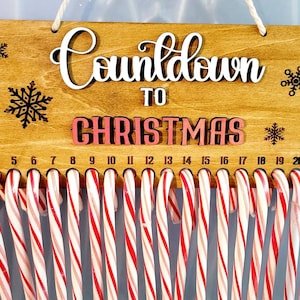 Candy Cane Christmas Countdown, Countdown to Christmas, Santa Countdown ...