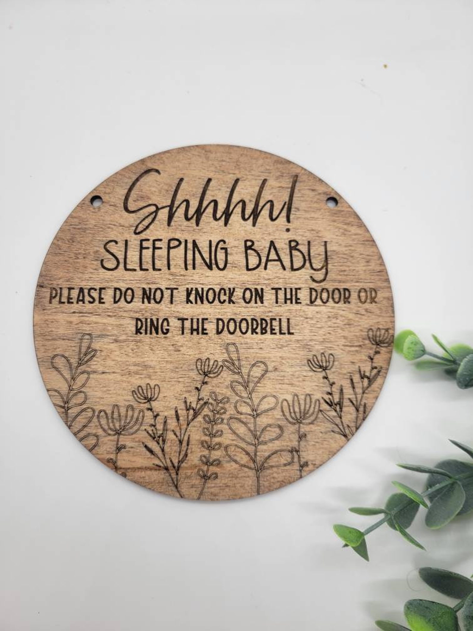 Newborn Door Hanger Doorknob Sign Baby Sleeping Sign - Etsy