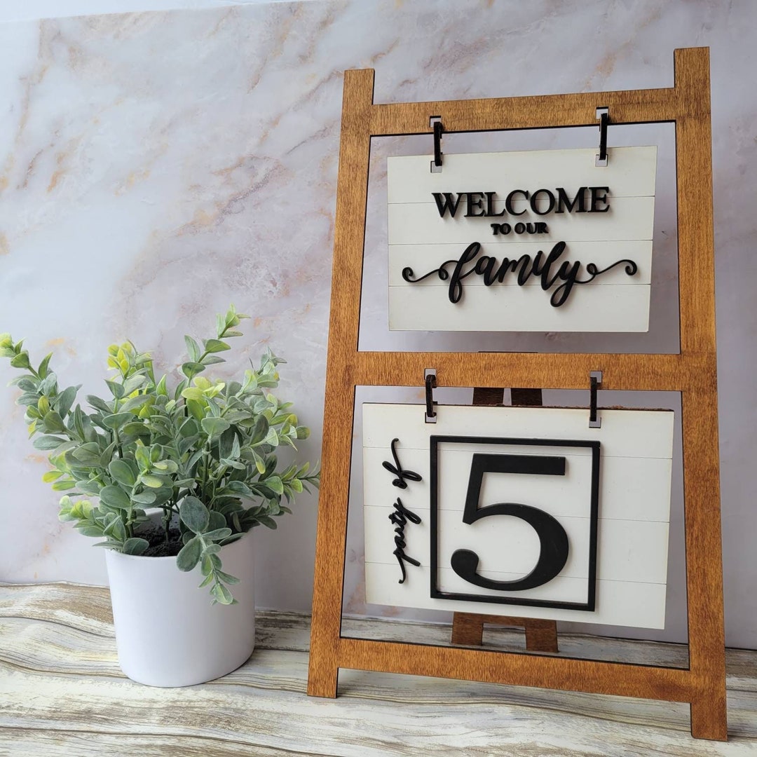 Custom Party of Sign for Home, Blended Family Wedding Gift, Welcome to ...