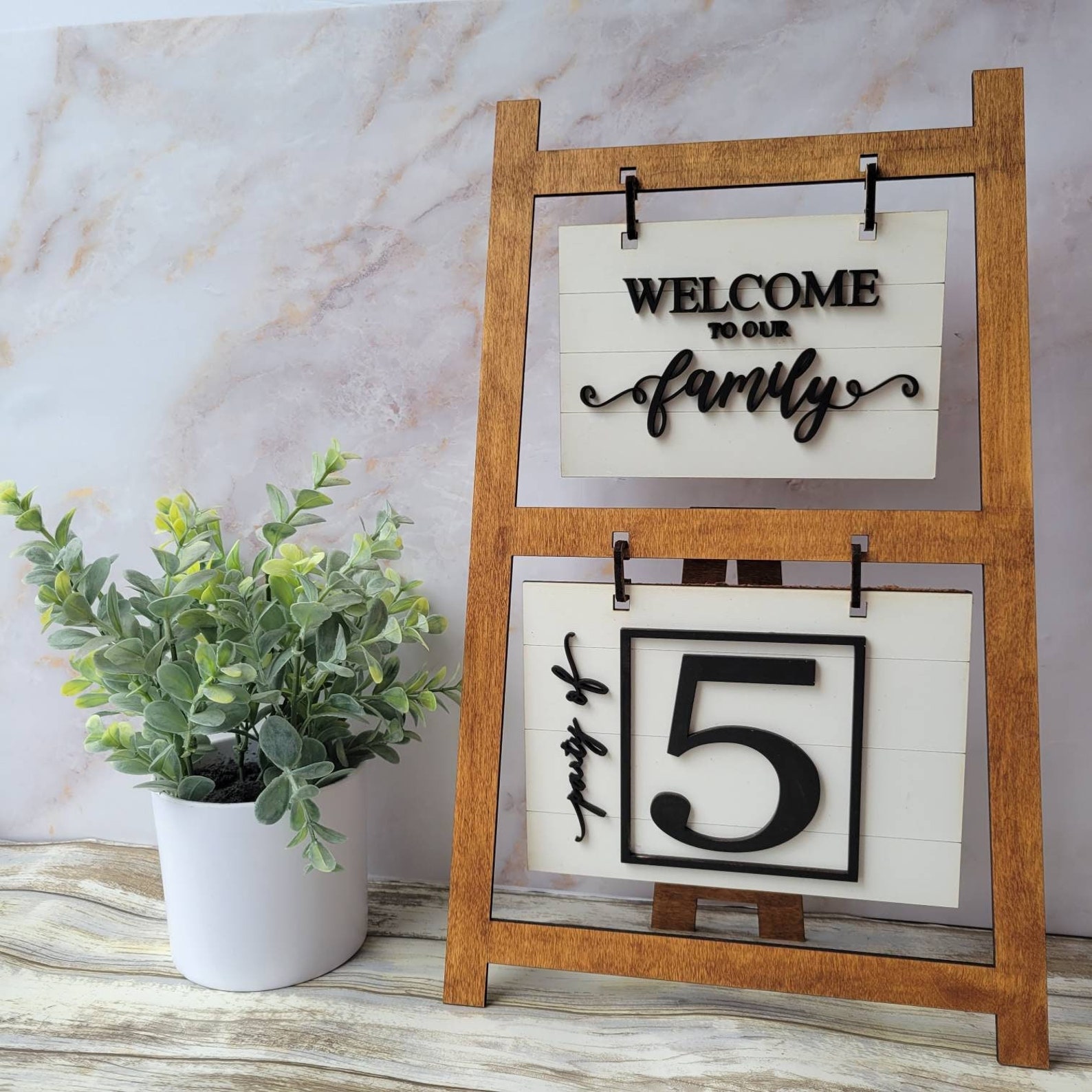 Custom Party of Sign for Home Blended Family Wedding Gift - Etsy