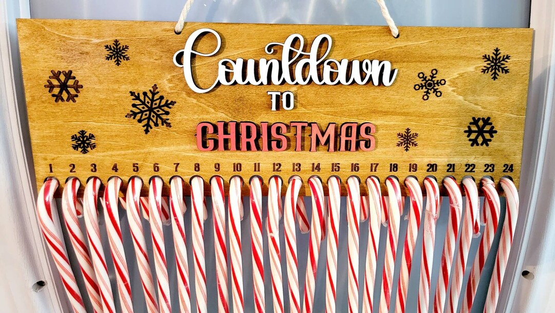 Candy Cane Christmas Countdown, Countdown to Christmas, Santa Countdown ...