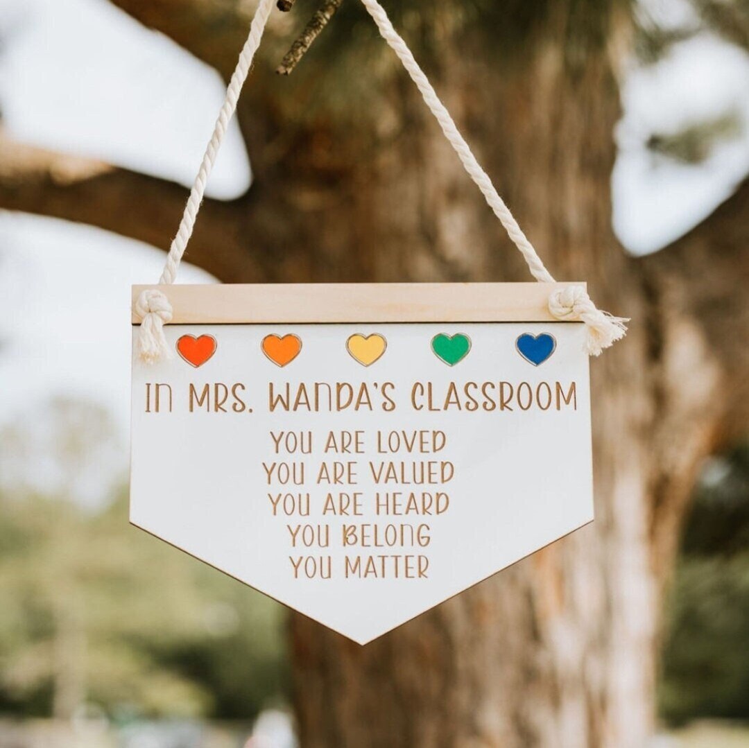 Door Hanger for Teachers, Motivational Sign, School Door Hanger, Sign ...