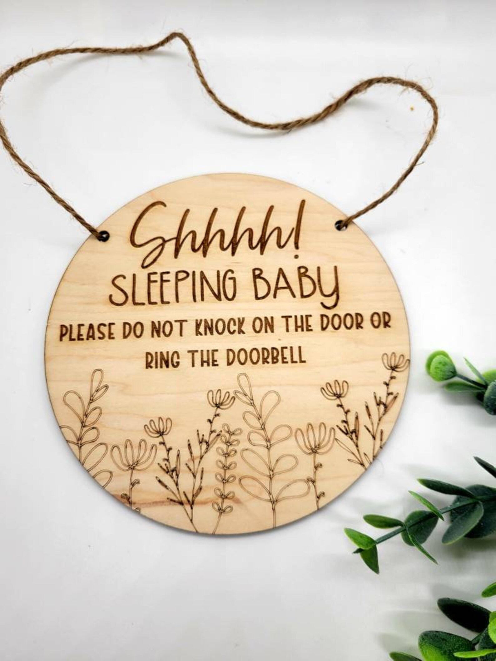 Newborn Door Hanger Doorknob Sign Baby Sleeping Sign - Etsy