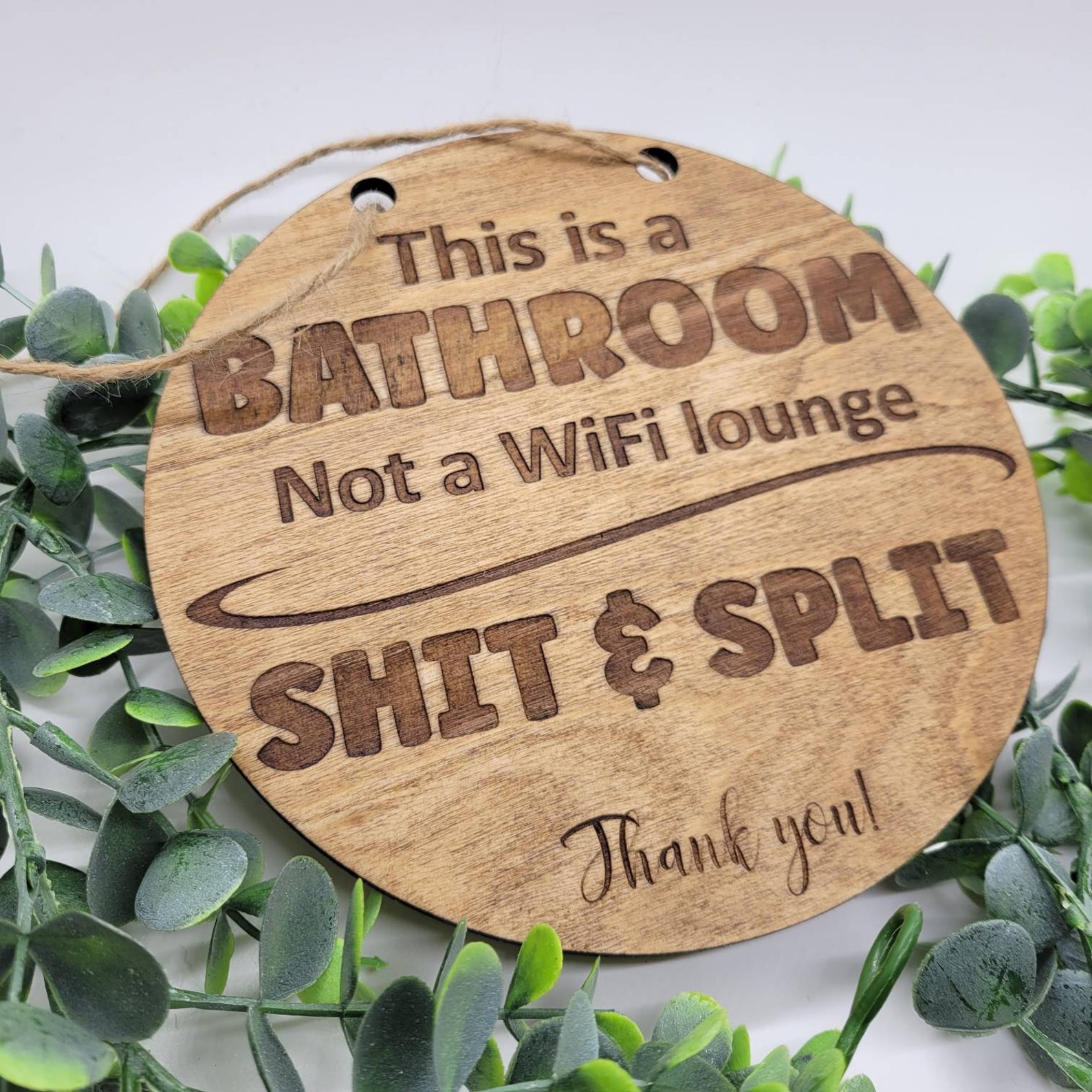 Shit and Split Bathroom Sign Bathroom Door Sign Sarcastic - Etsy