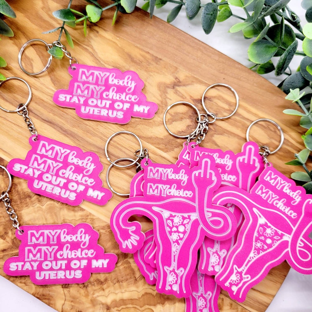 Middle Finger Uterus Keychain, My Body My Choice, Pro Choice Keychain ...