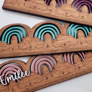 Laser Cut Rainbow Ruler, Rainbows, Rulers for Kids, Personalized Gifts ...