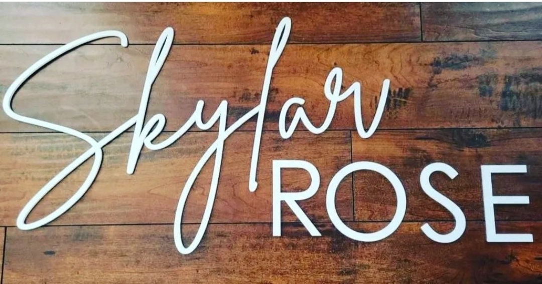 Personalized Name Cut Outs, Custom Wooden Name Signs, Natural and ...