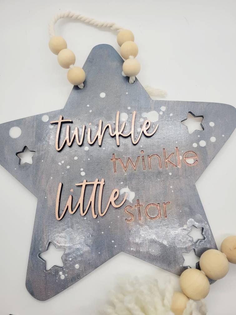 Twinkle Twinkle Little Star Nursery Wall Hanging Nursey Wall - Etsy