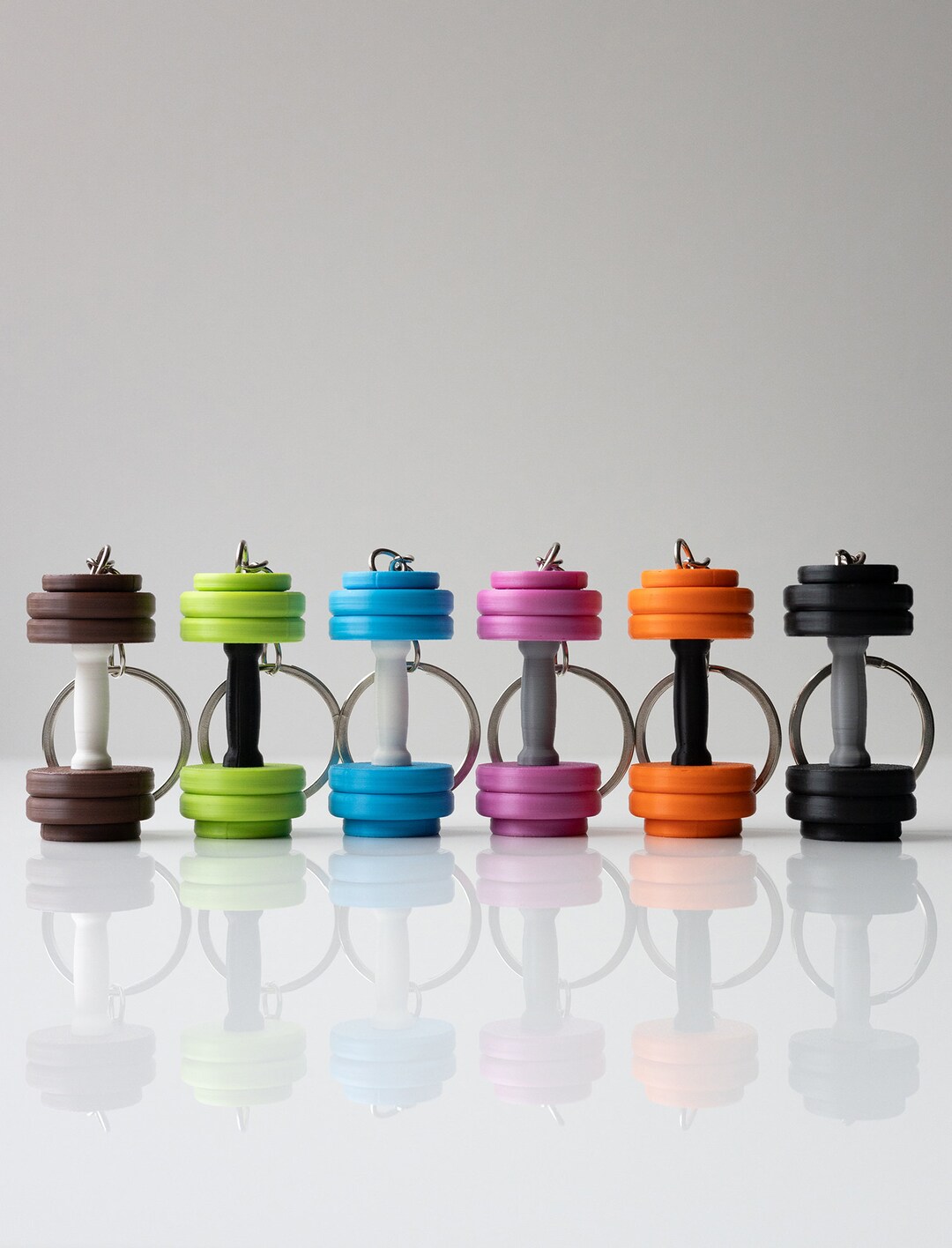 Mini Dumbbell Keychain: 3D Printed PLA With Metal Core - Etsy