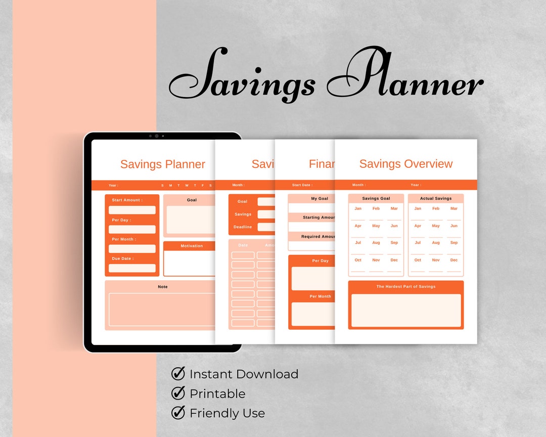 Enhanced Savings Planner Budget Planner Expense Organizer Savings ...