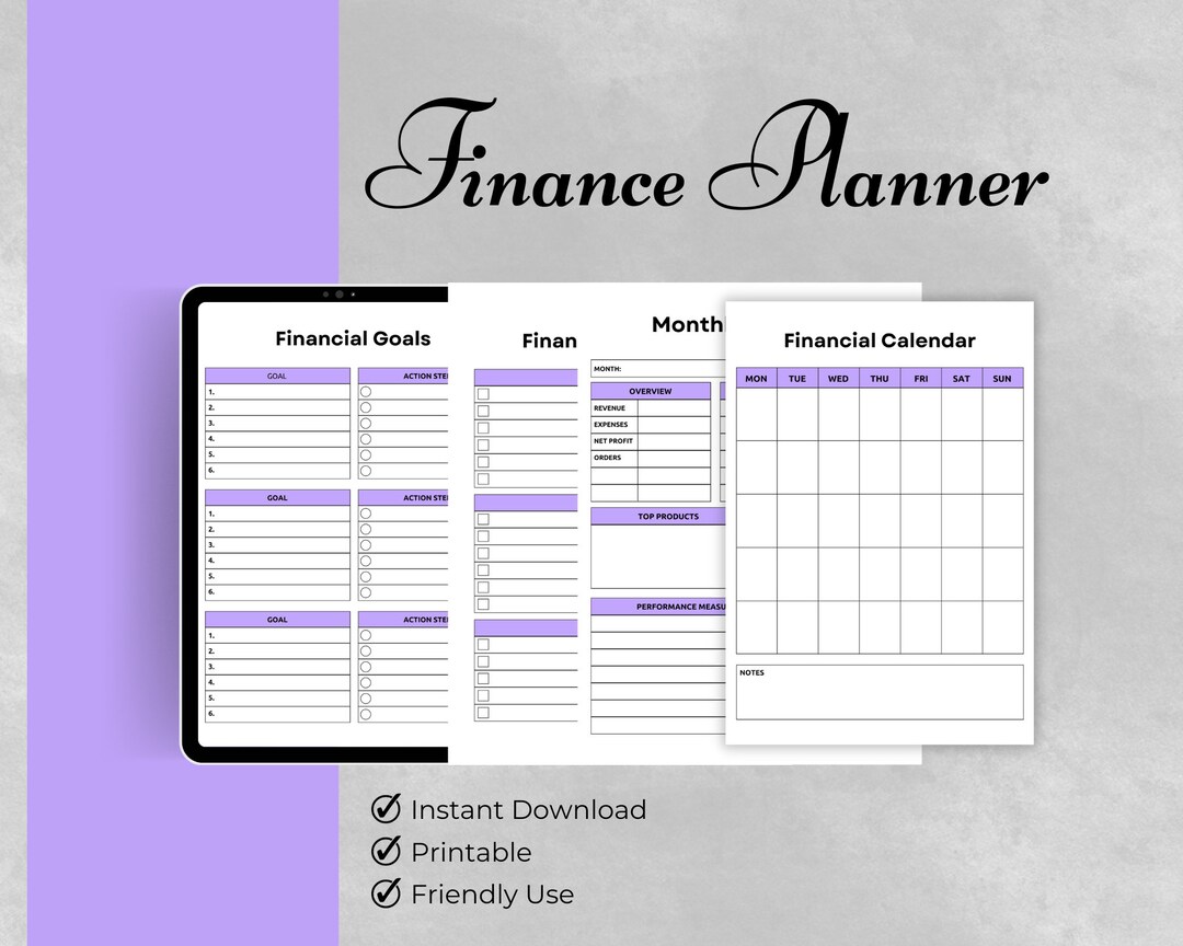 Printable Finance Planner Finance Tracker Budget Organizer Expense ...